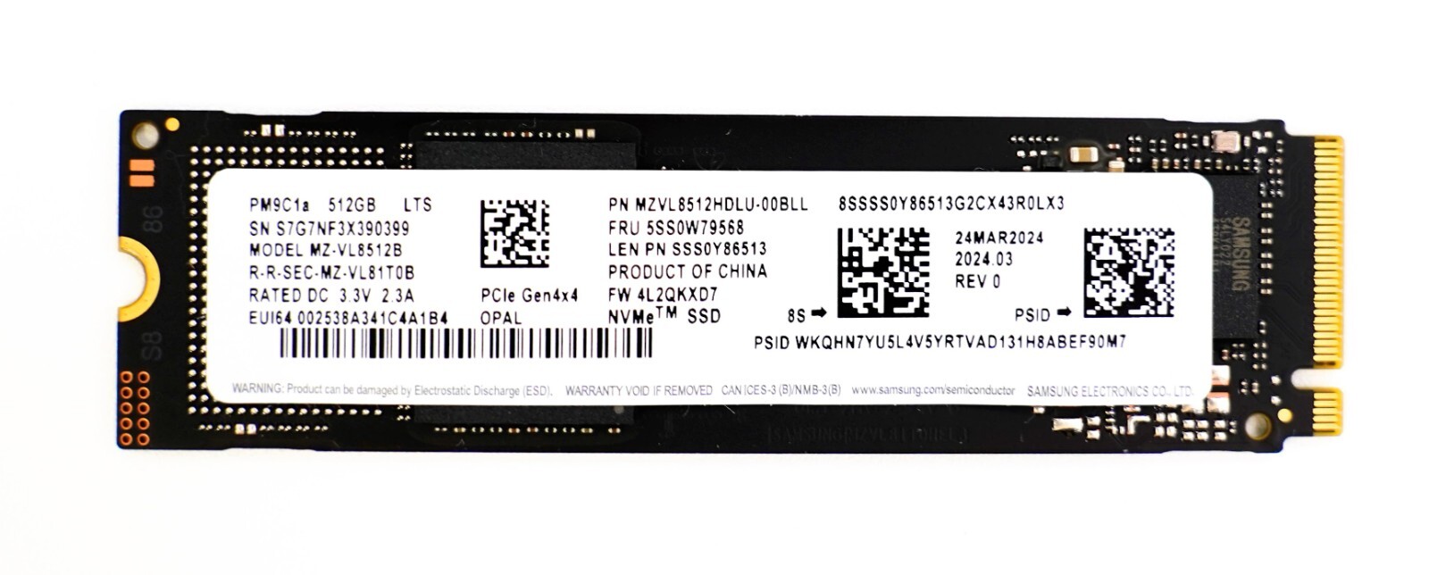 Samsung PM9C1a 512GB M.2 NVMe PCIe Gen4x4 OPAL 2280 SSD MZVL8512HBLU | eBay