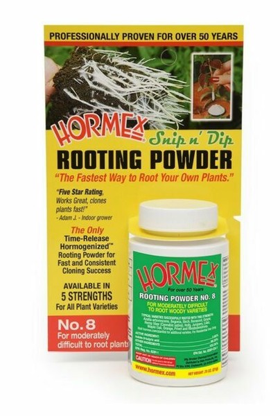 Hormex Rooting Powder #8 0.75 Oz Carded Bottle for Moderately Root ...