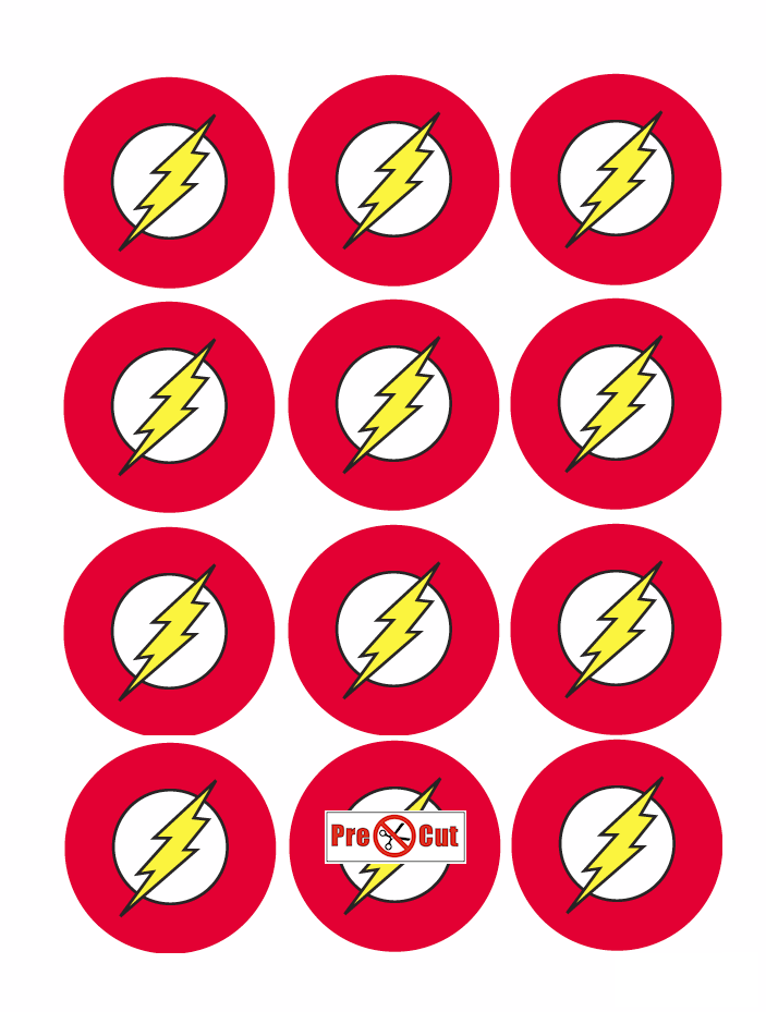 35 The Flash Cupcake Cake Toppers Decorations Edible Wafer Paper *Pre ...