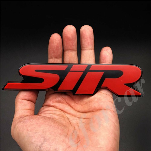 Red 3D SiR Trunk Rear Fender Emblem Badge Decal Sticker JDM Sport Turbo ...