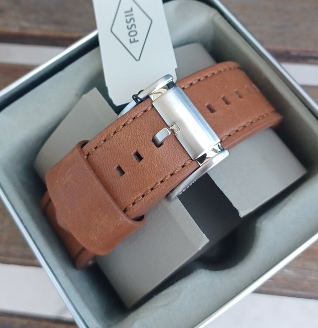 Fossil Privateer Sport Blue Dial Brown Leather Straps Men's Watch BQ2764 for sale online | eBay