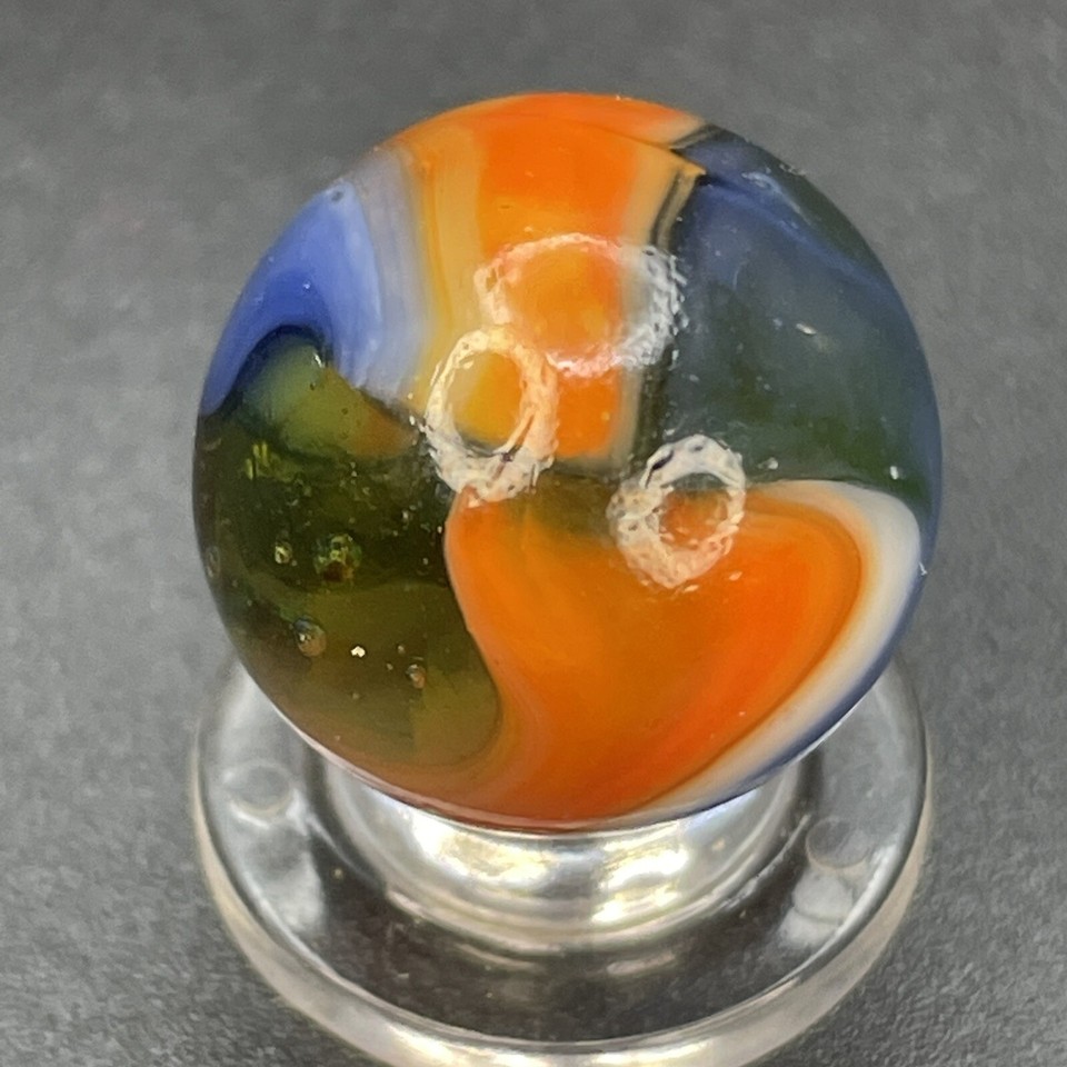 Peltier Marble Peltier Clear Base Swirl Marble Vintage Marbles 0.709 ...