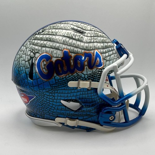 Florida Gators CUSTOM 2-Tone Hydro-Dipped GATOR Skin Mini Football ...