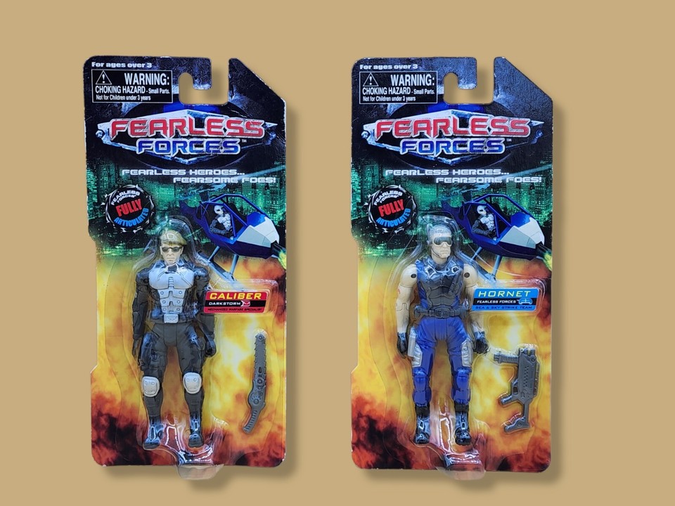 2009 Unimax Fearless Forces Hornet & Caliber 3.75" Action Figures Mint ...