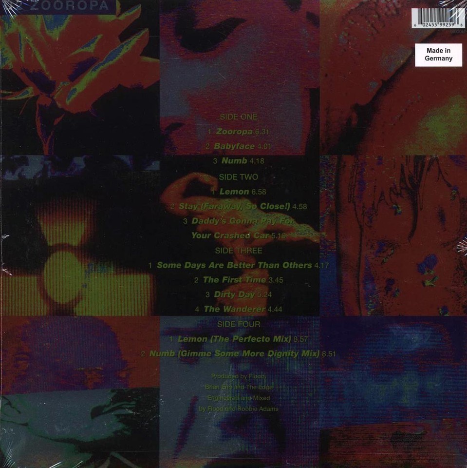 U2 – Zooropa 30th Anniversary Deluxe Edition Yellow Transparent Vinyl ...