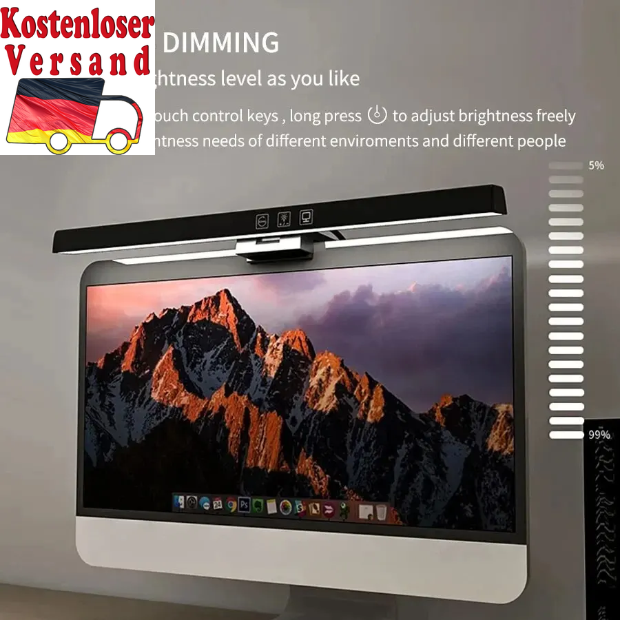 LED Desk Lamp Monitor Light Bar PC Computer Dimmable Screen Light 33Cm ...