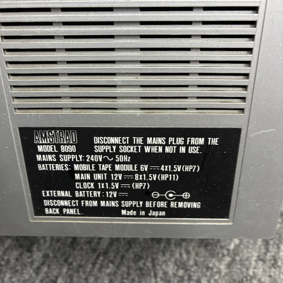 VINTAGE AMSTRAD TAPE BOOM BOX STEREO CASSETTE 8090 | eBay UK