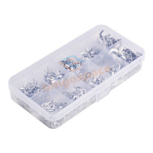 320Pcs/box Non-Insulated Ring Fork U-type Brass Terminals Assortment ...