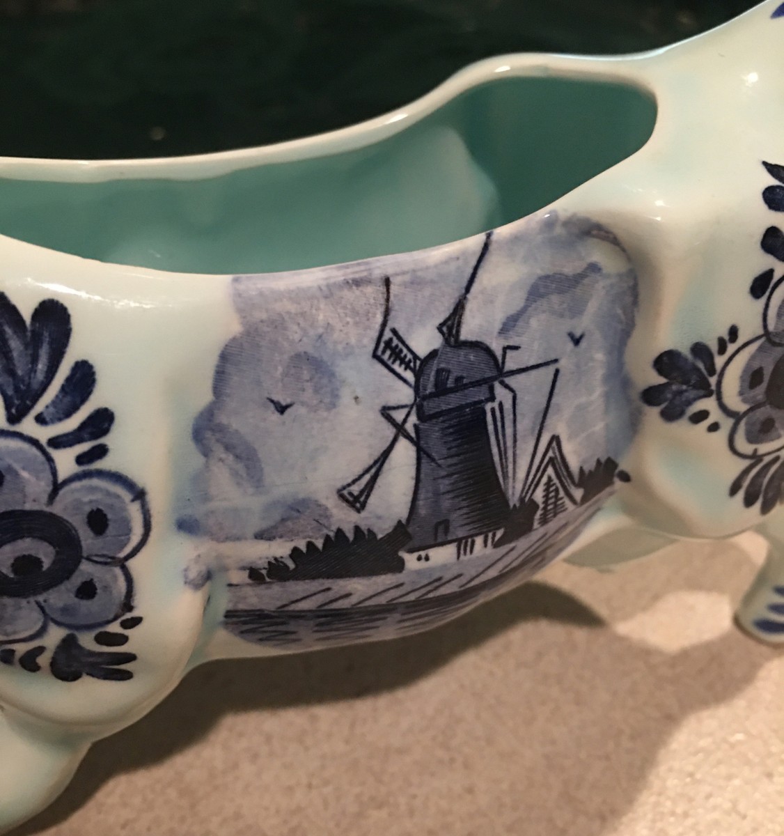 Cow Creamer Delft Windmill Bell