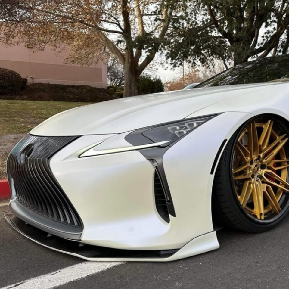 For Lexus LC500 LC500h FRP Front Rear Bumper Lip Spoiler & Side Skirt ...