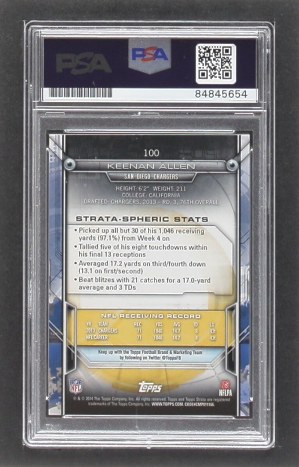 Keenan Allen Signed Autographed 2014 Topps Strata #100 San Diego Chargers (PSA) | eBay