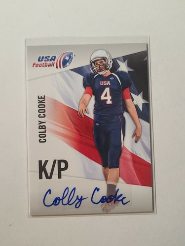 Colby Cooke Autograph 2012 Upper Deck USA football auto rookie rc No ...
