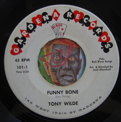 HEAR Tony Wilde 45 Funny Bone / Whisper To Me GARDENA teen teener ...