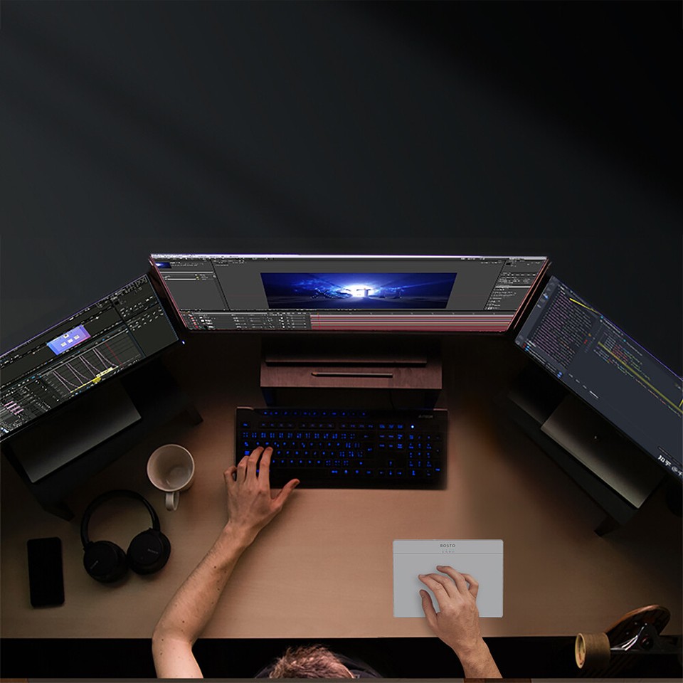 Wireless Touchpad Type-C Rechargeable Ergonomic Trackpad Mouse for ...