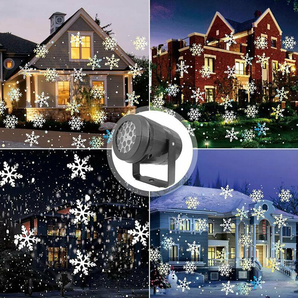 Christmas Snowflake Projector Light LED Laser Outdoor Lamp Xmas Gift ...