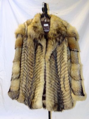 STUNNING GENUINE COYOTE FUR COAT JACKET Size Medium | eBay