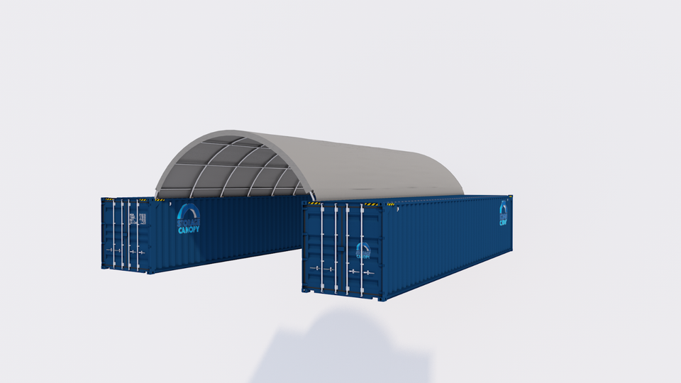 20W-40L-6.5H(ft) Shipping Container Roof Quonset Hut Shed Hoop Barns ...