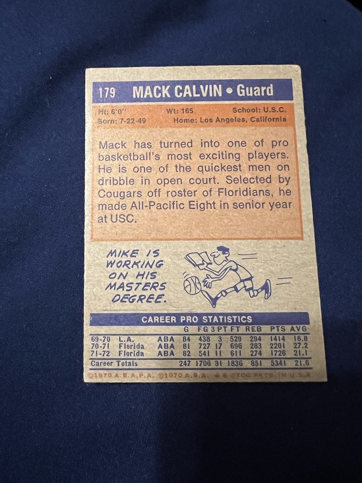 1972-73 Topps - #179 Mack Calvin | eBay