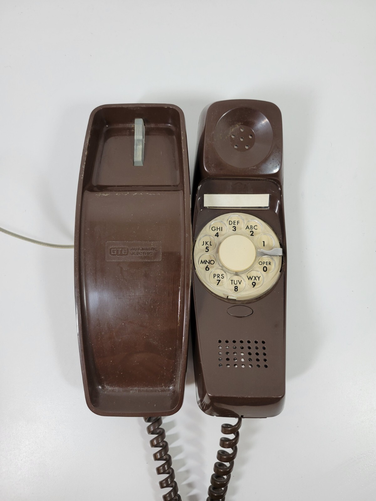 Vintage Automatic Electric GTE Brown Rotary Wall Phone 1970s Tested ...
