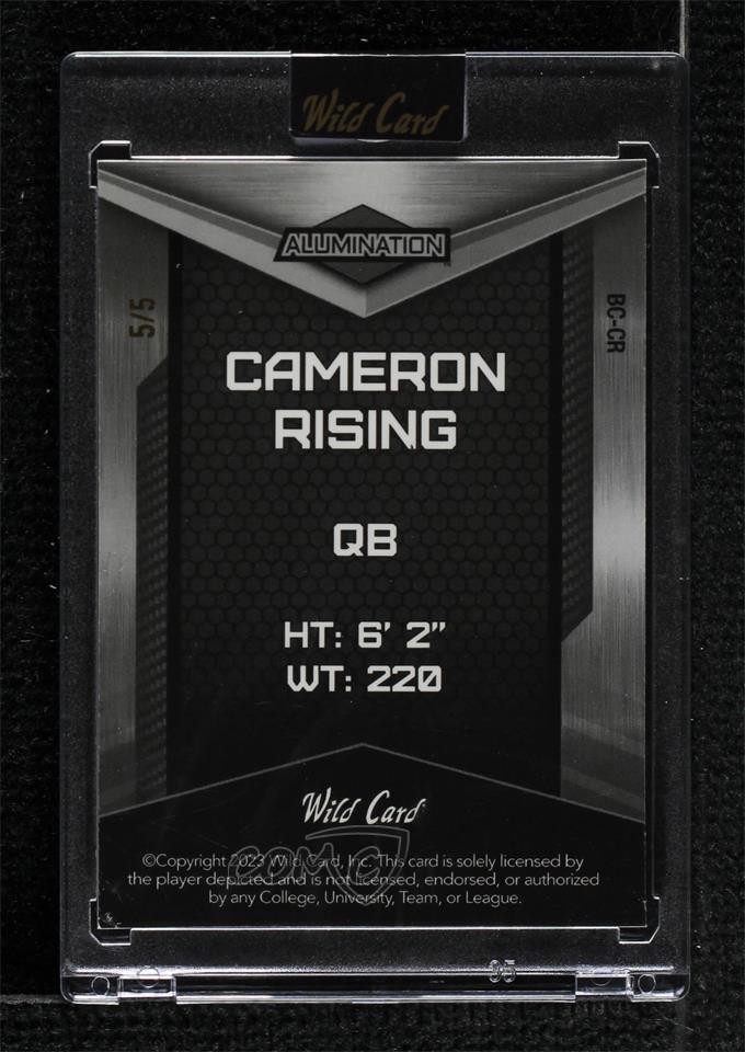 2023 Wild Alumination Rookie Card Edition Red Lazers /5 Cameron Rising ...