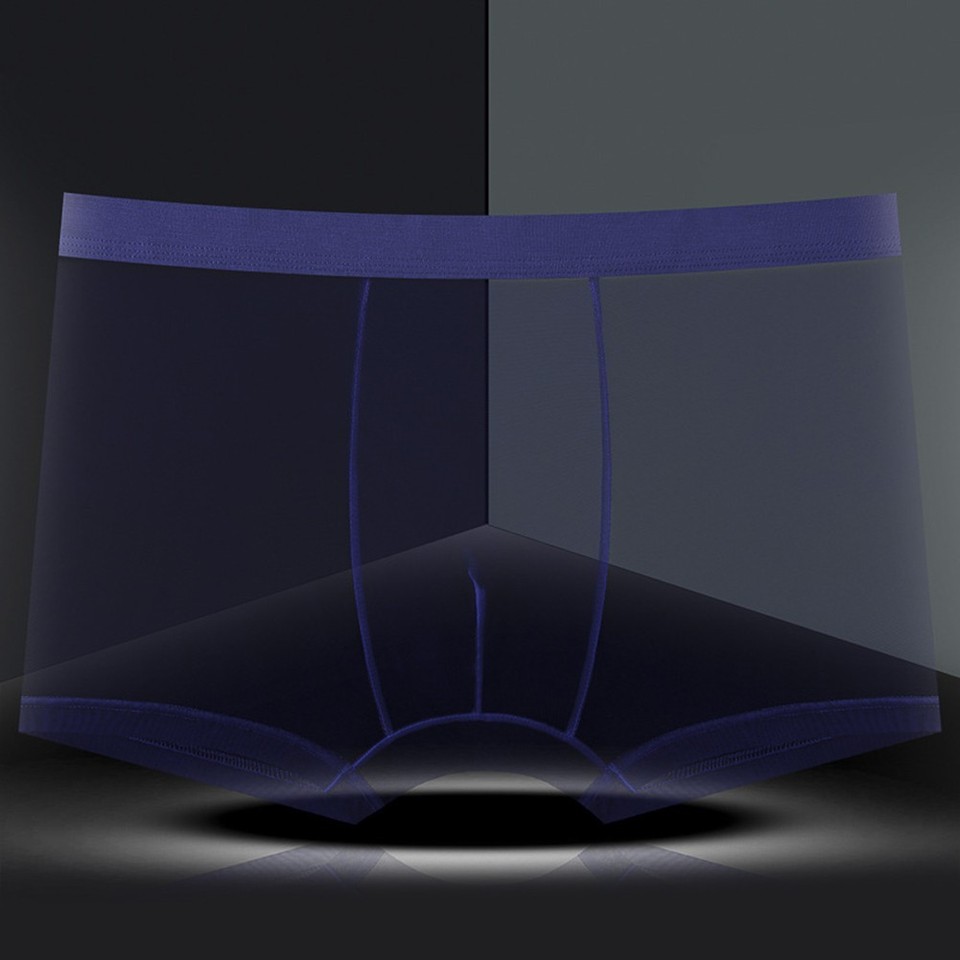 Mens Ultrathin Breathable Mesh Boxer Underwear Lightweight See Through ...