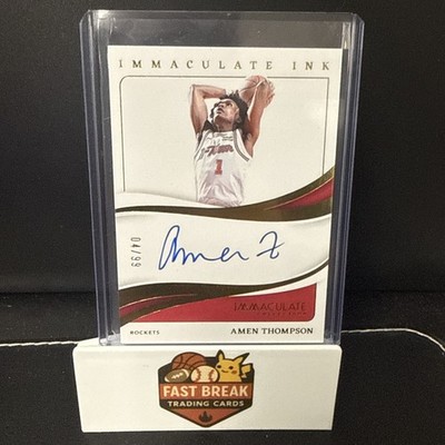 2023-24 Panini Immaculate Collection Amen Thompson Immaculate Ink Auto ...