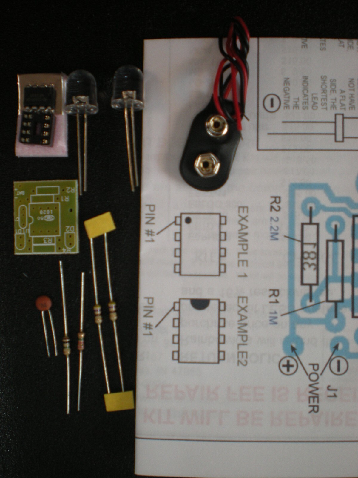 Large LED Flasher kit with Character Cards, STEM, DIY, (NOS ...