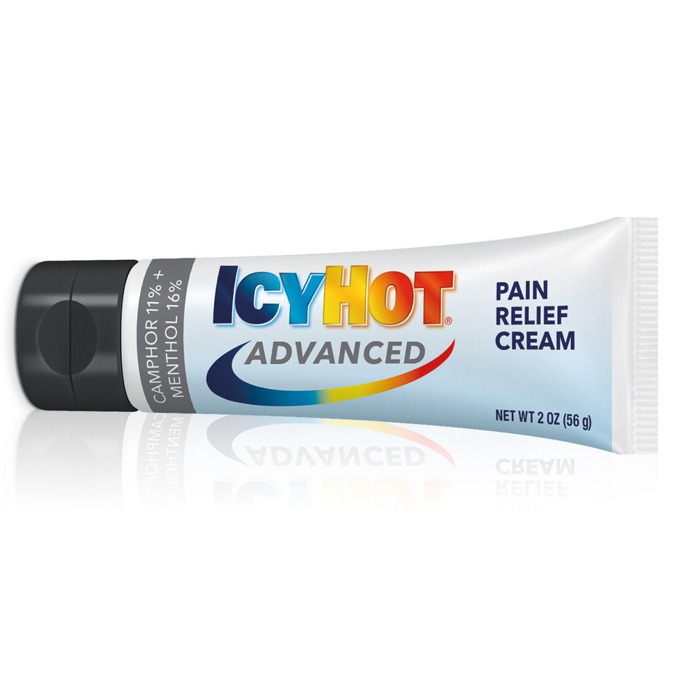 Icy Hot ADVANCED RELIEF • PAIN RELIEVING CREAM Extended Relief Formula ...