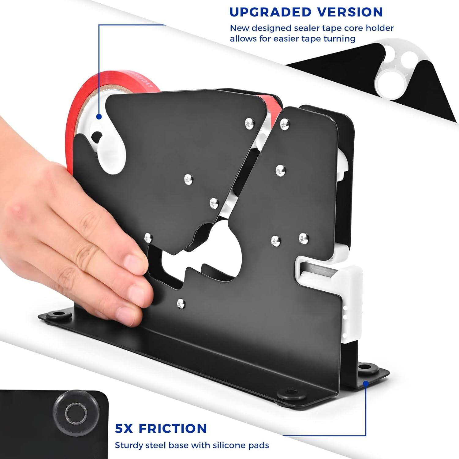 Tape Bag Sealer with Trimmer, Built-in Sharper Blade, Clear Plastic ...