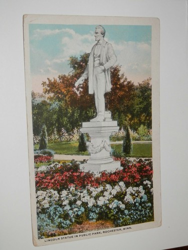 ROCHESTER MN - 1920 POSTCARD - LINCOLN STATUE | eBay