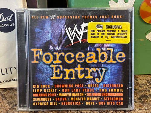 WWF Forceable Entry CD + DVD Sony 2002 [Kid Rock Limp Bizkit Rob Zombie ...
