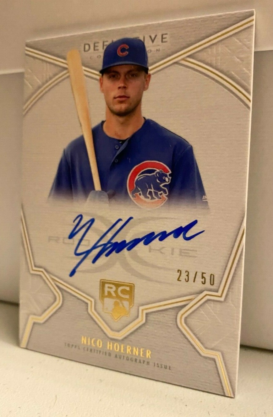 Nico Hoerner 2020 Topps Definitive Autograph Rookie Card #/50 Chicago ...