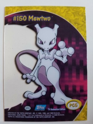Topps Mewtwo#150 PC5 2000 Clear TV Animation NP In Top Loader With ...