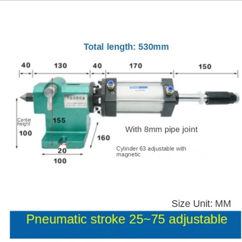 25-75mm Pneumatic Lathe Tailstock Quick and Easy Instrument Tailstock ...