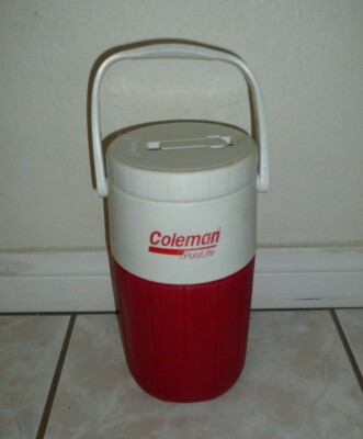 Vintage Coleman Polylite Half Gallon Thermos Jug w Spout #5590 Red | eBay