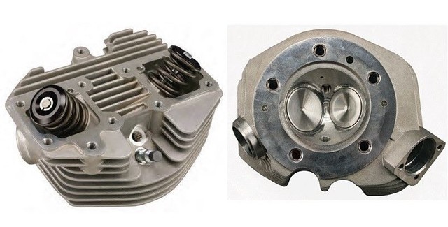 Ultima Natural Finish Complete Dual Plug Head Set for 96" Shovelhead ...