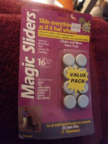 Magic Sliders . Adhesive Furniture Glide. BONUS 16 TOTAL AS SEEN ON TV ...