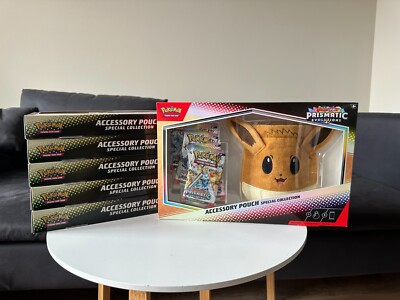 Pokemon TCG Prismatic Evolutions Accessory Pouch Special Collection Box ...