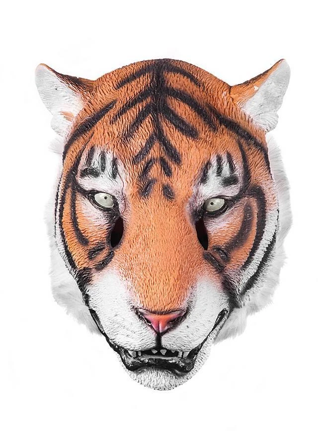 Realistic White Tiger Mask