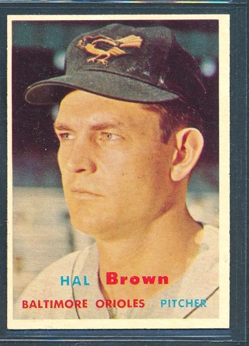 1957 Topps #194: HAL BROWN Baltimore Orioles ~ NM to NM-MT | eBay