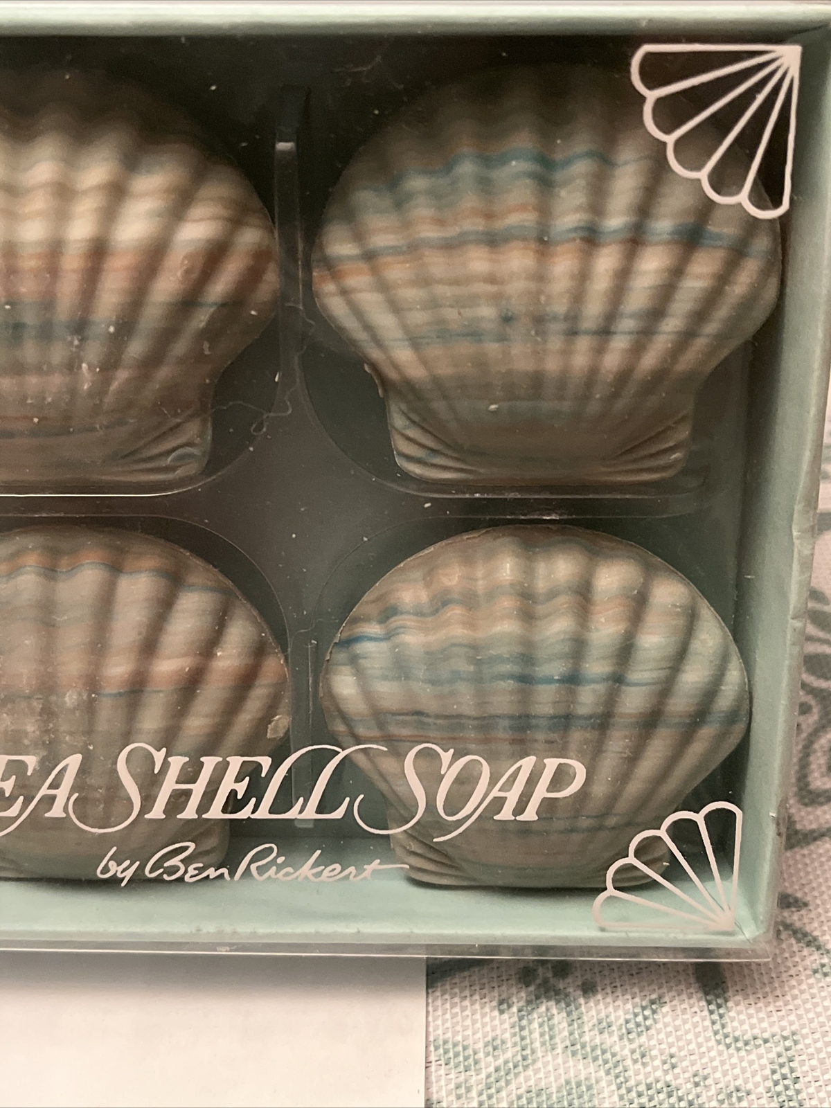 Vintage 5 Oz. Box of 6 Guest Sized Seashell Sea Shell Soap Soaps Ben ...