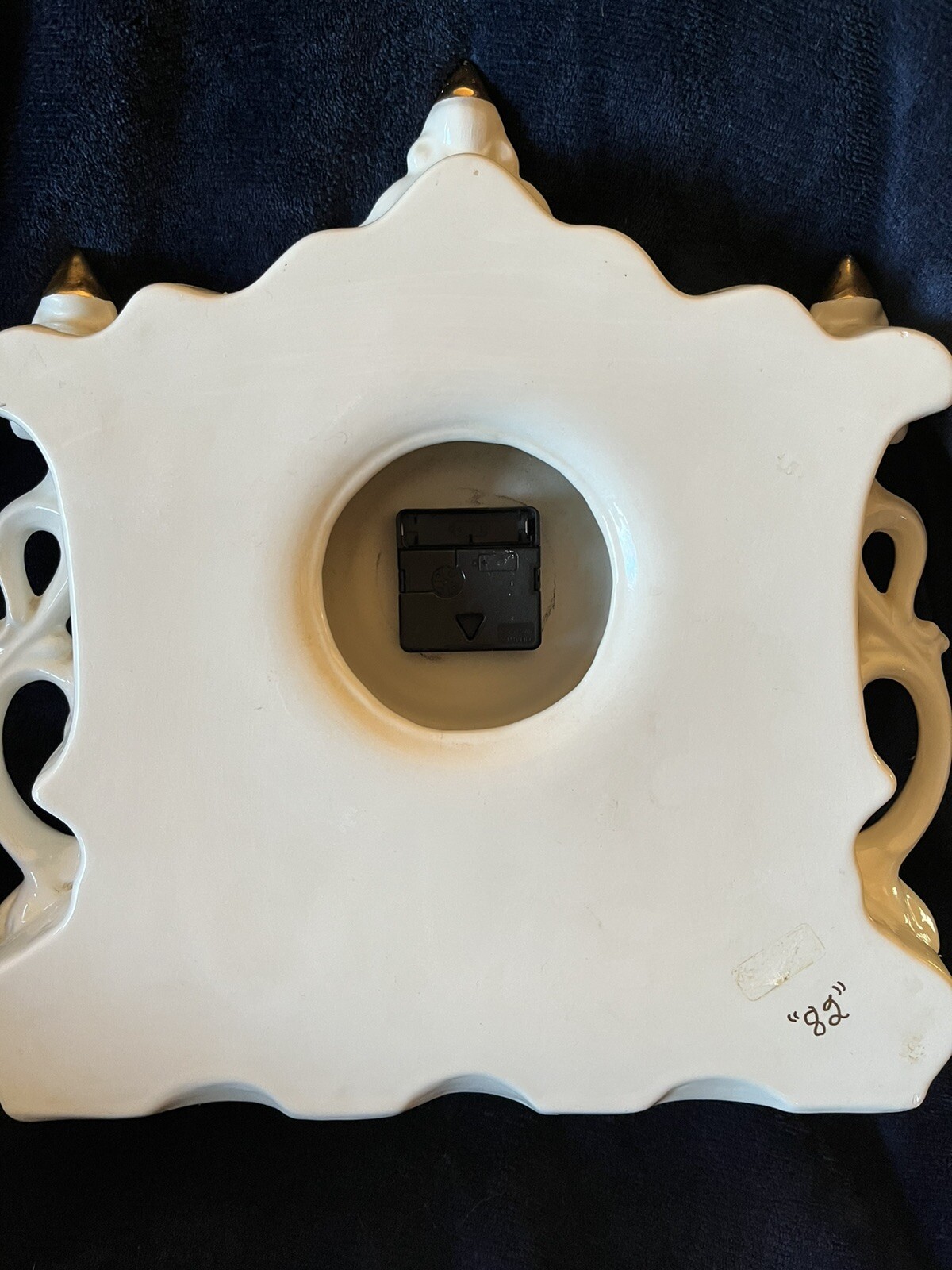 Narco Mantle Clock ~Porcelain ~ Vintage 1982. Beautiful pink flowers ...