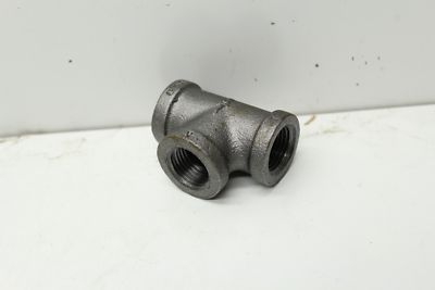 Mueller Global 1/2 in. Black Malleable Iron Threaded Tee, 520-603HN ...