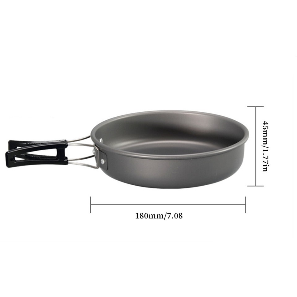 Camping Cookware Set Camping Survival Stove Pot Pans Kit Portable Mess ...