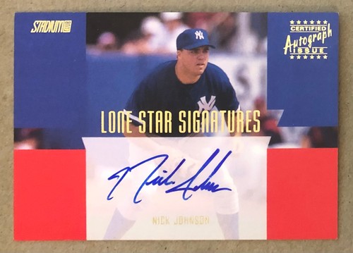 2001 Stadium Club - Lone Star Signatures - Nick Johnson - #9 - Yankees ...