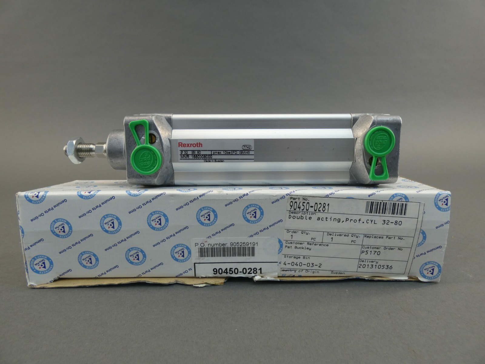 Rexroth 90450-0281 Double Acting Cylinder 7742 - NEW Surplus! | eBay