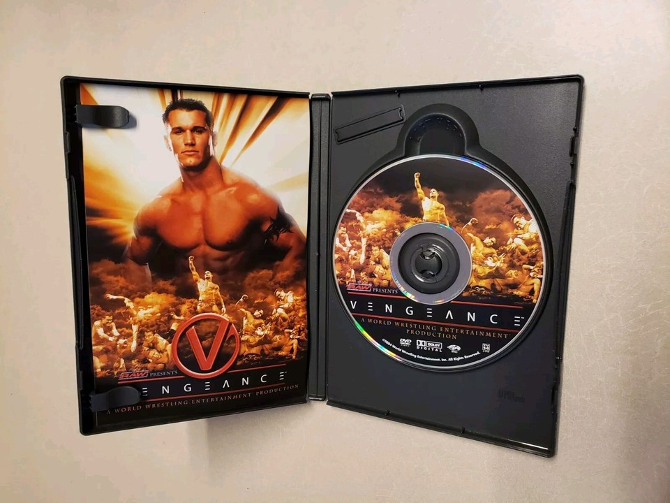 WWE RAW Vengeance 2004 DVD Wrestling Benoit Triple H Jericho Batista ...