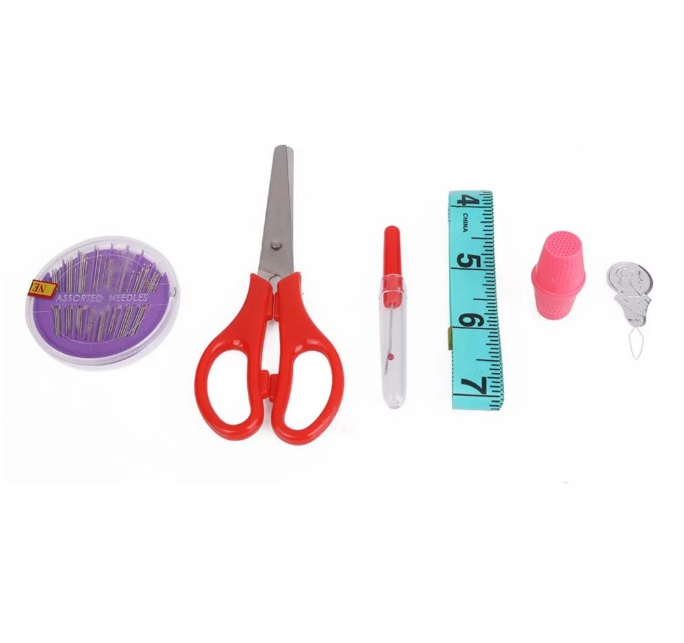 100 Pcs Portable Storage Box Travel Set Sewing Kits Needle Measure ...