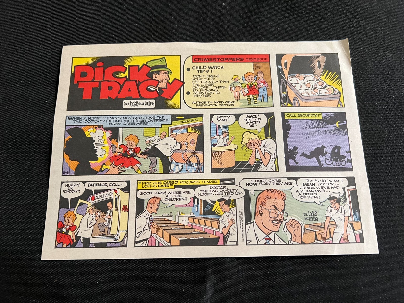 #TH03 DICK TRACY by Dick Locher Sunday Tabloid Half Page Strip May 8 ...