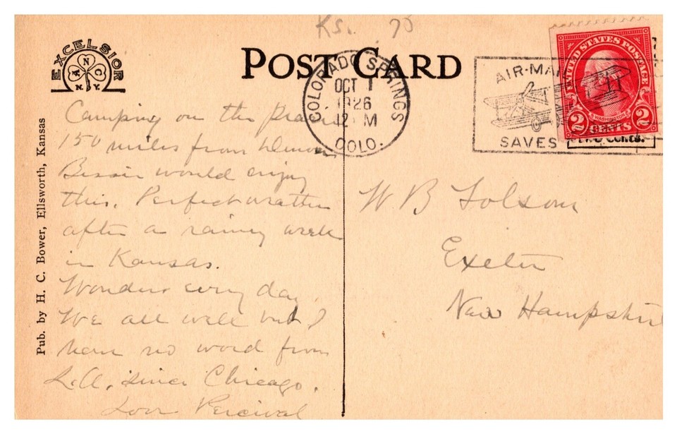 Mushroom Rock, Ellsworth County KS c1926 Vintage Postcard S09 | eBay